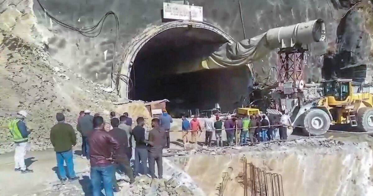 uttarakhand: 36 workers trapped as under construction tunnel on yamunotri nh partially collapses